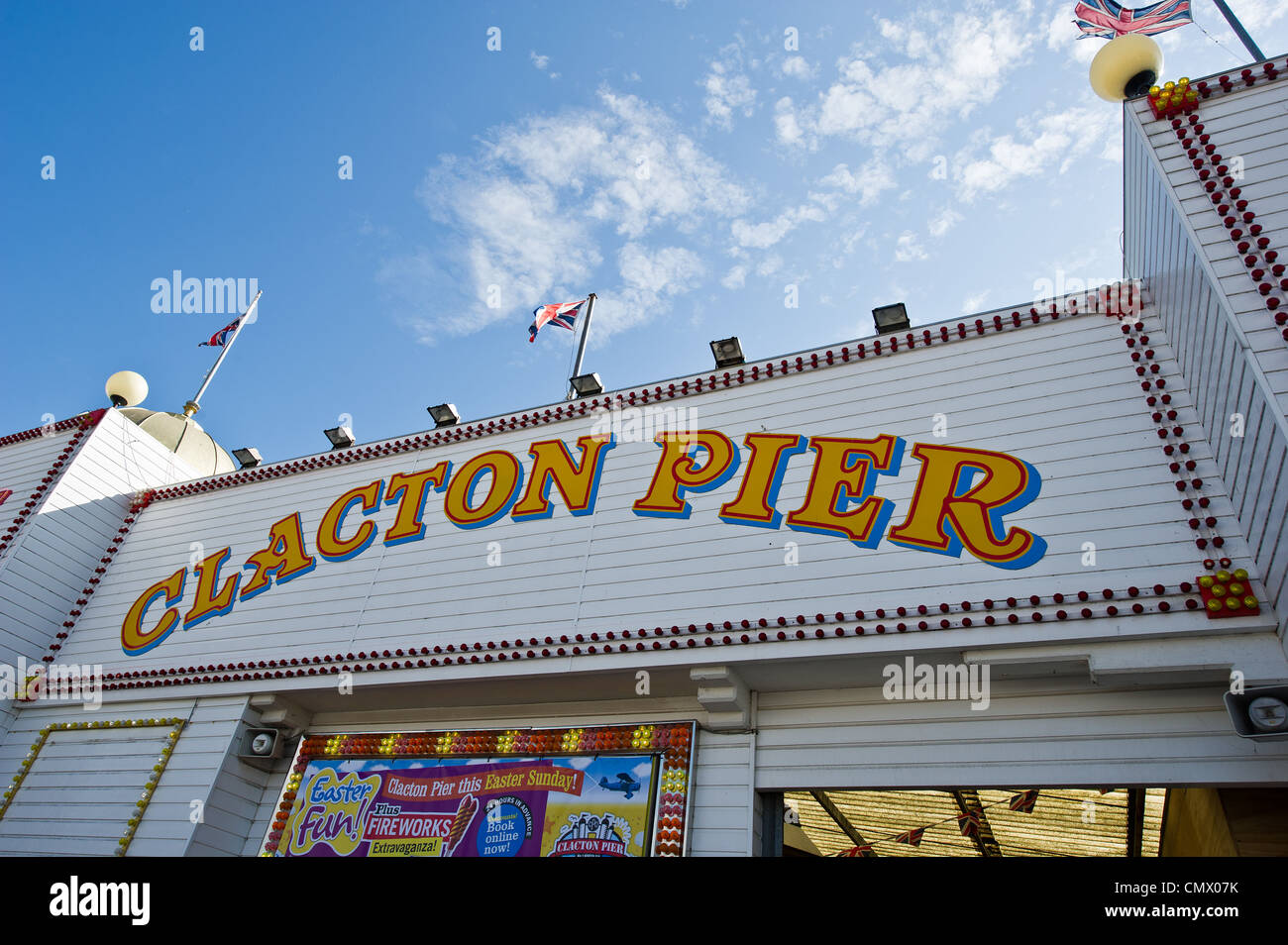 The entrance to Clacton Pier in Essex Stock Photo - Alamy