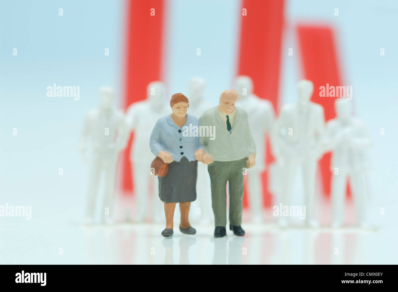 Figurine of senior citizens Stock Photo - Alamy