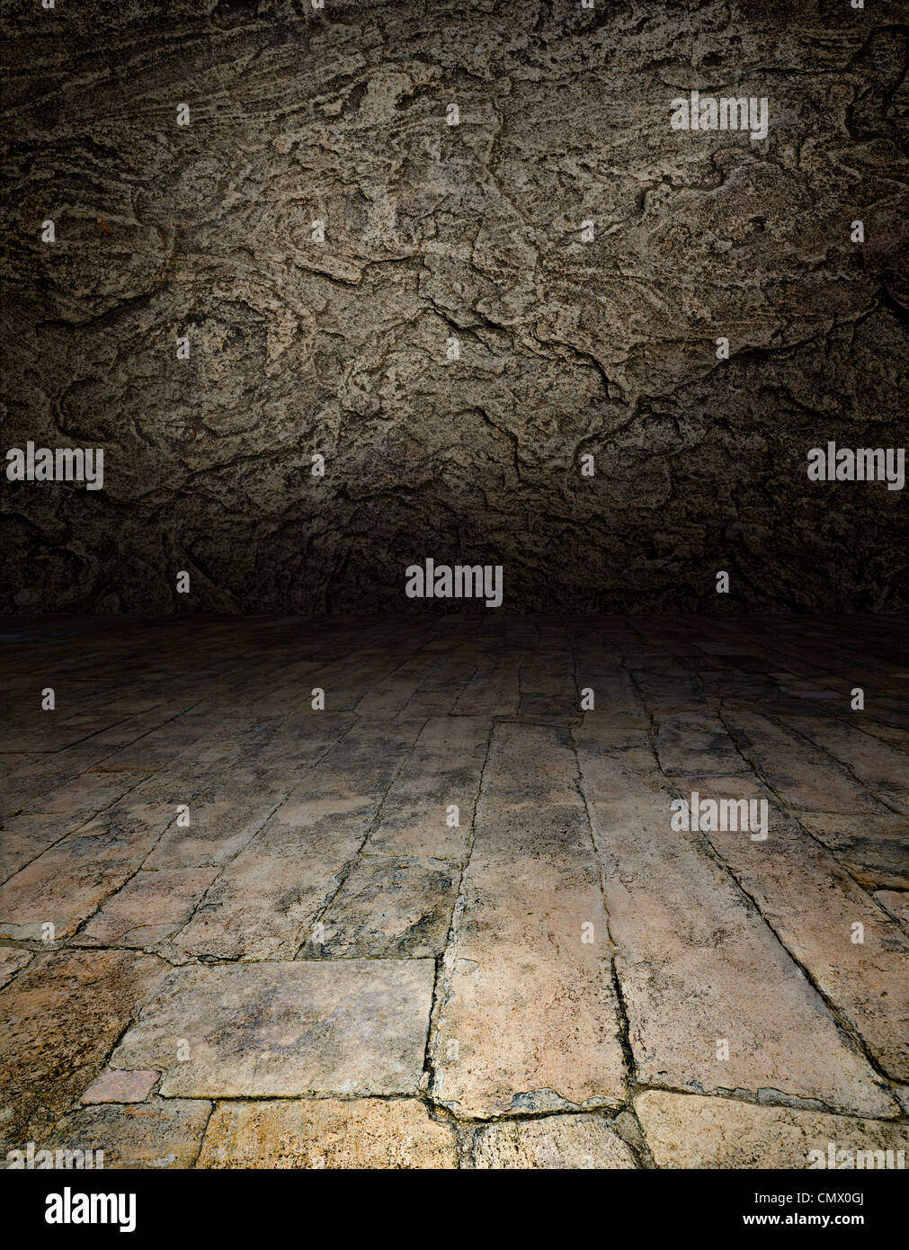 Artistic interiors - a scene with a stone floor Stock Photo - Alamy