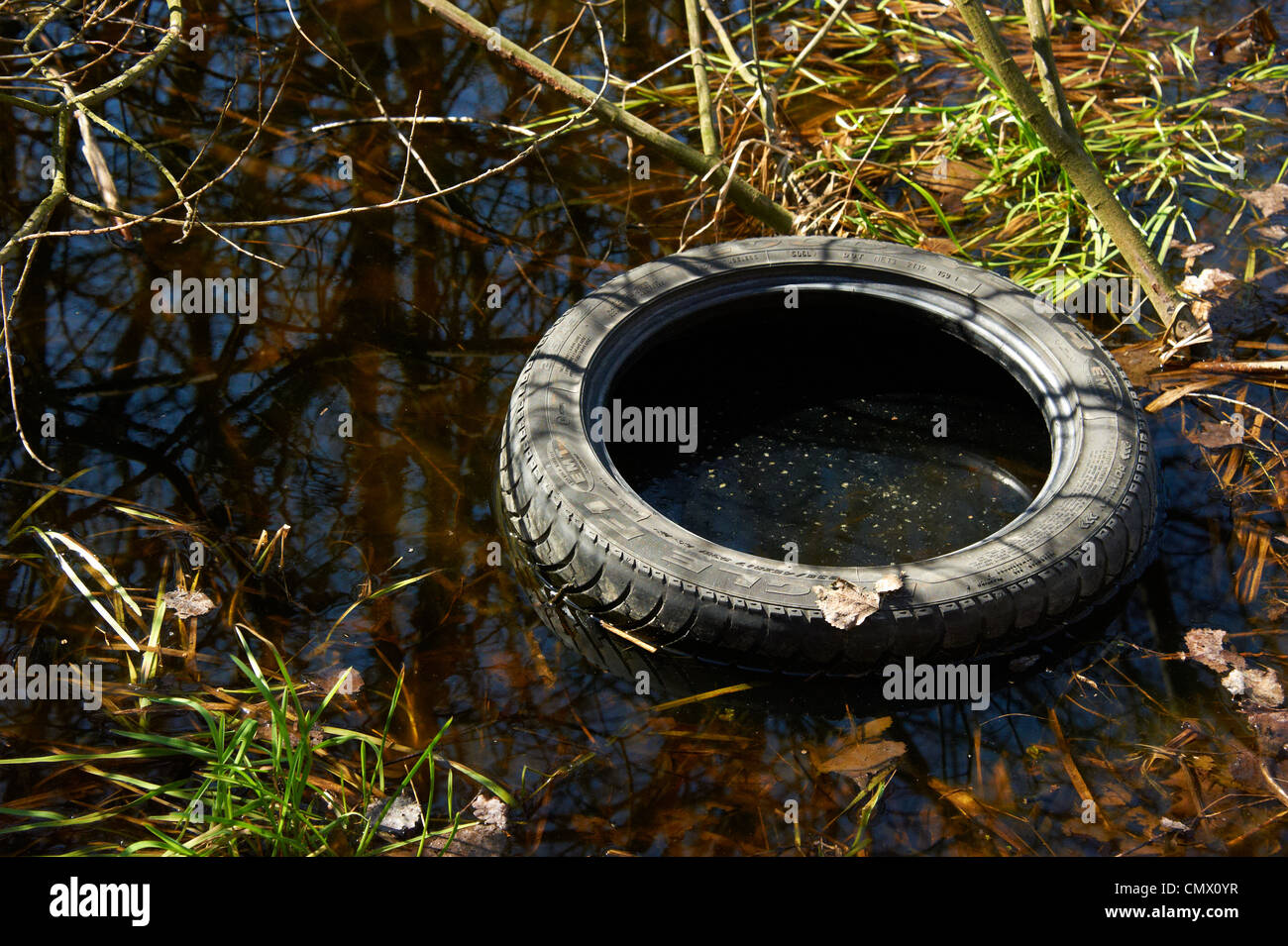 Discarded Garbage in Nature Stock Photo - Alamy