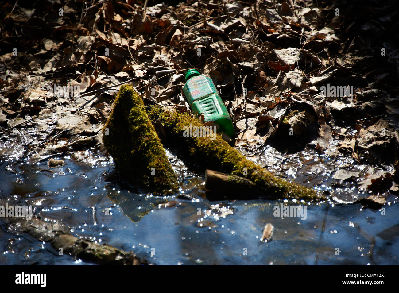 Discarded Garbage in Nature Stock Photo - Alamy
