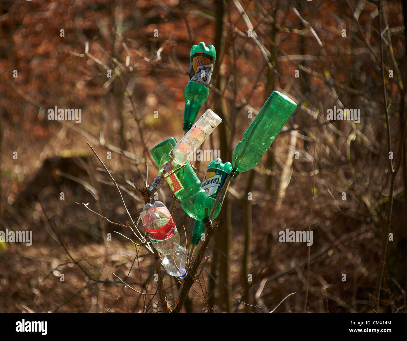 Discarded Garbage in Nature Stock Photo - Alamy