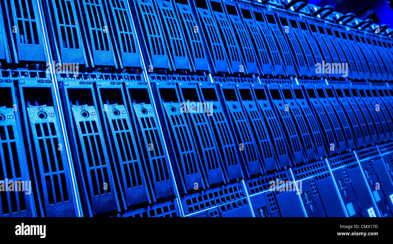 Data center with hard drives Stock Photo - Alamy