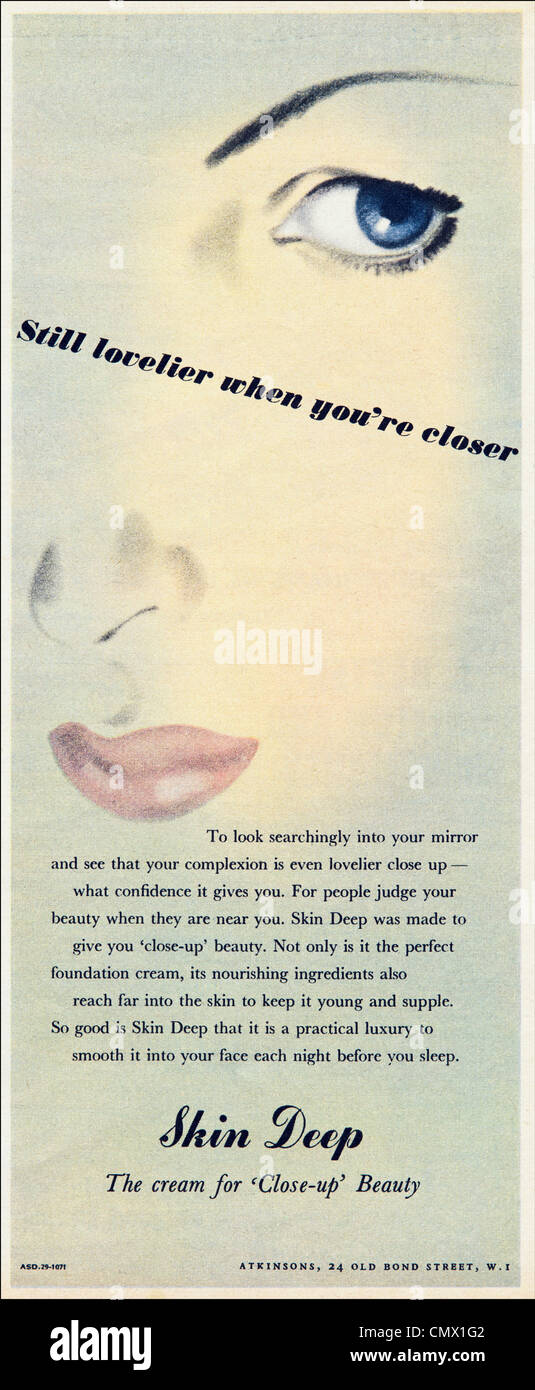 SKIN DEEP foundation cream cosmetic advert Original advertisement from ...