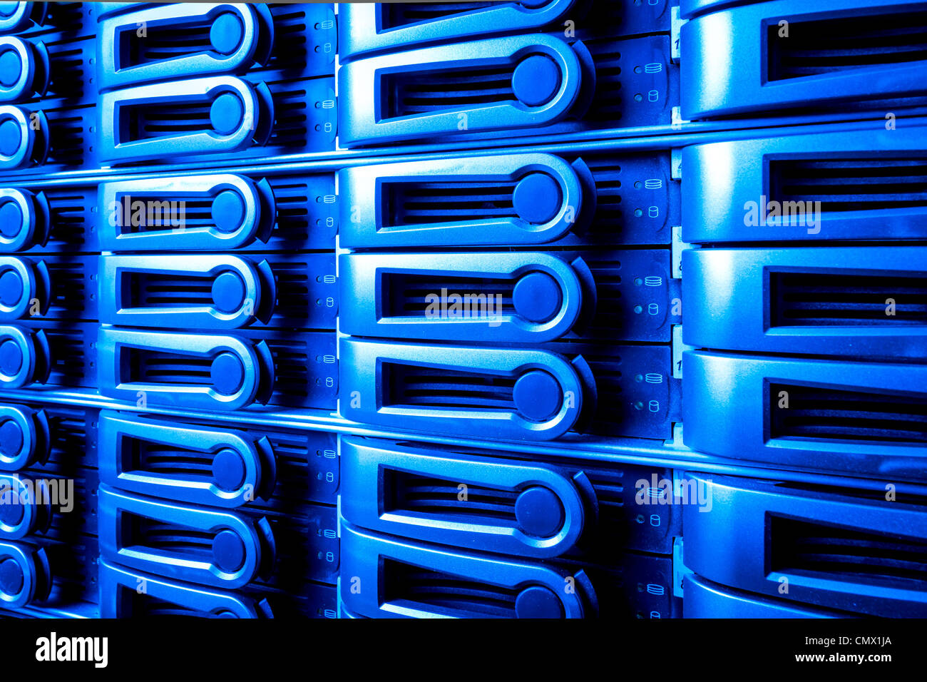 detail of data center with hard drives Stock Photo - Alamy