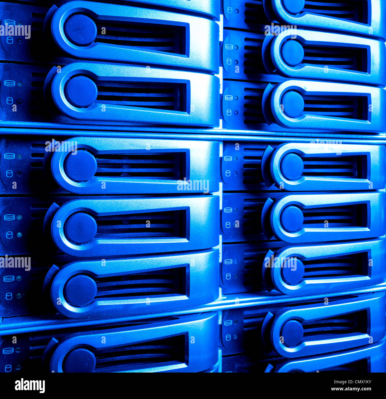detail of data center with hard drives Stock Photo - Alamy