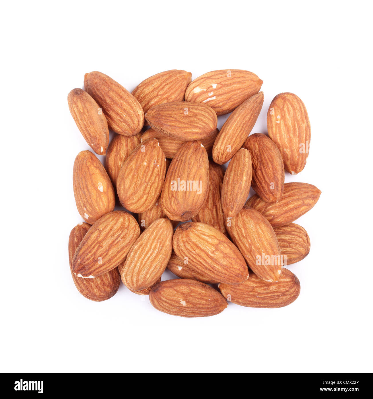 Almonds isolated on white Stock Photo - Alamy