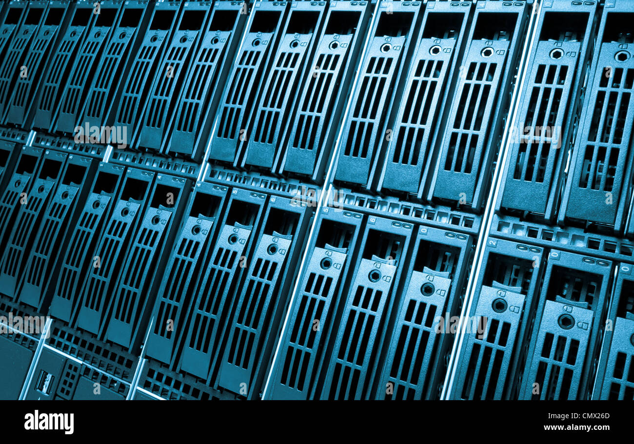 Data center with hard drives Stock Photo - Alamy