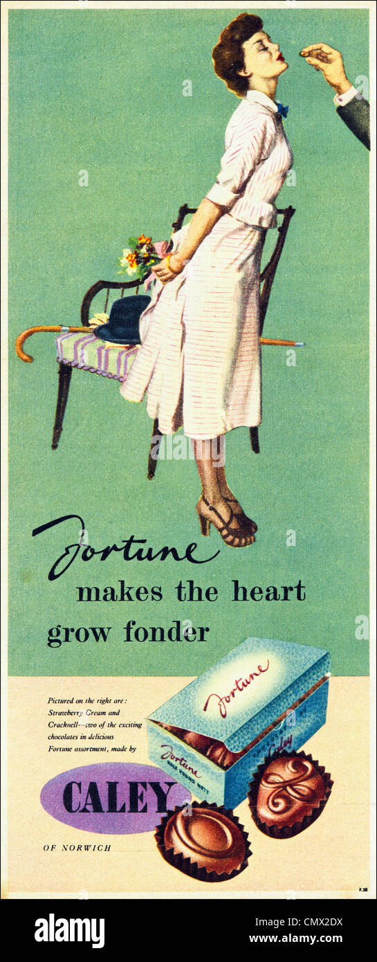 CALEY chocolates advert Original advertisement from 1940s period ...