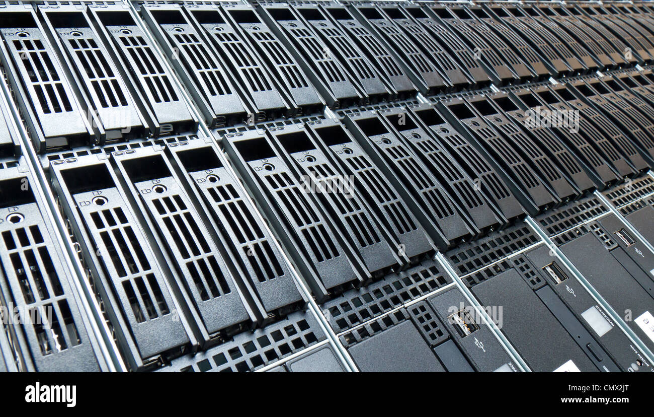 Data center with hard drives Stock Photo - Alamy