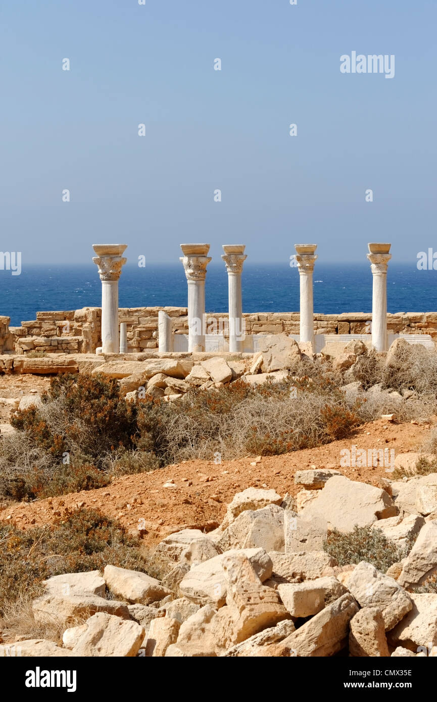 Latrun. Libya. View of the restored Byzantine Western Church / Basilica ...