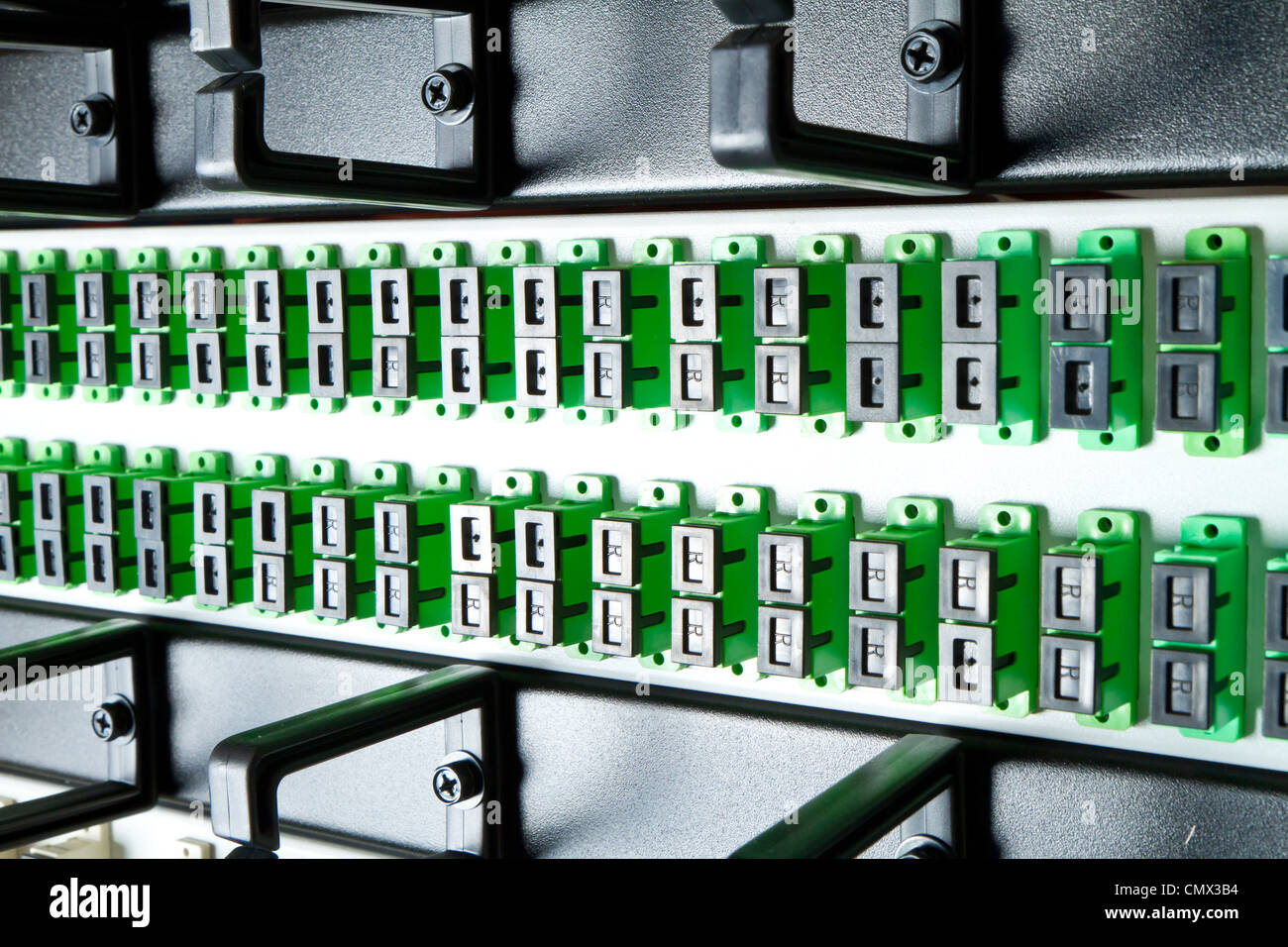 optic fiber hub as part of internet infrastructure Stock Photo - Alamy