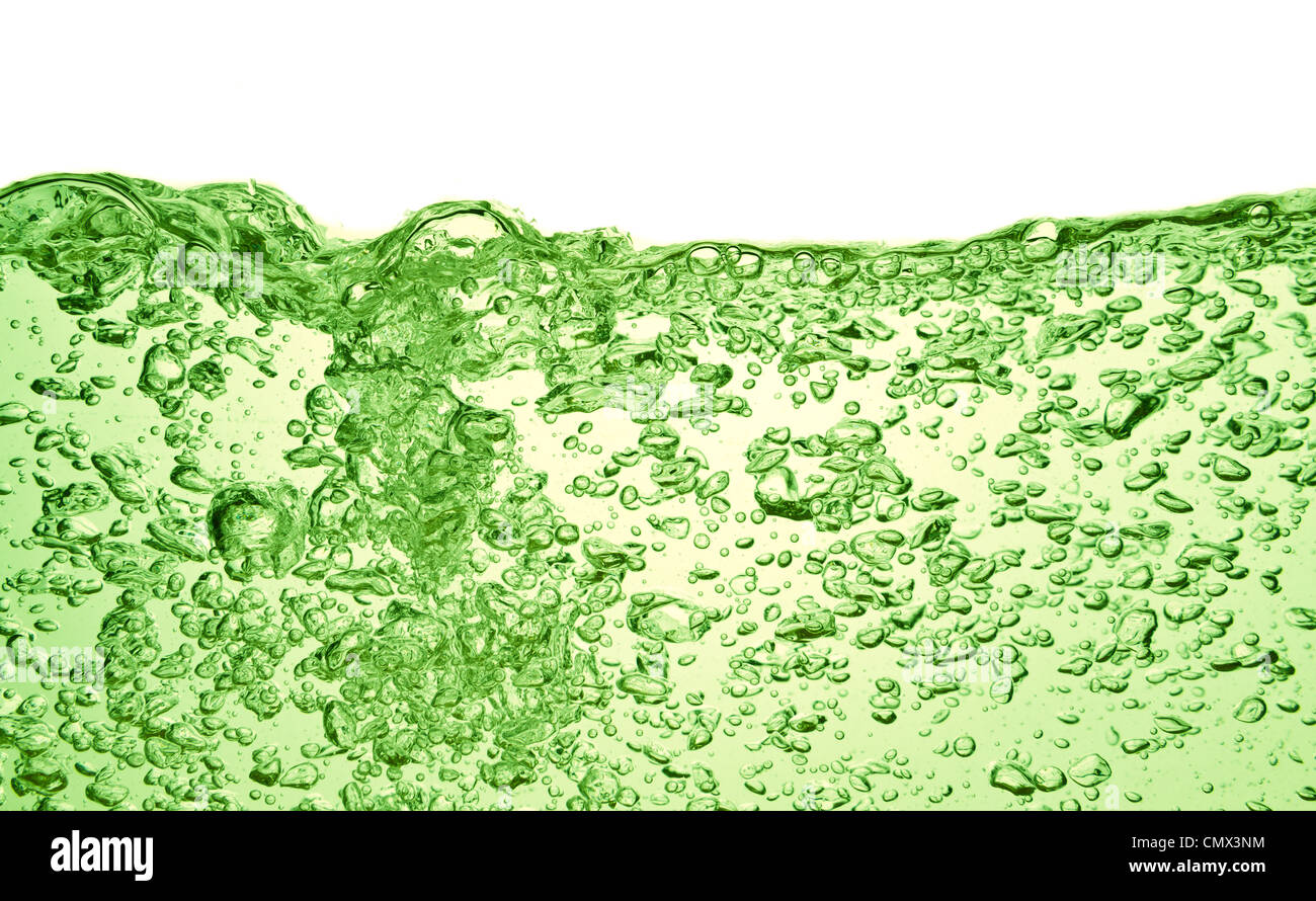 green soda drink with bubbles Stock Photo - Alamy