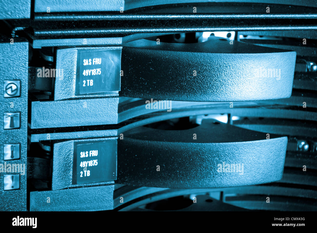 detail of data center with hard drives Stock Photo - Alamy