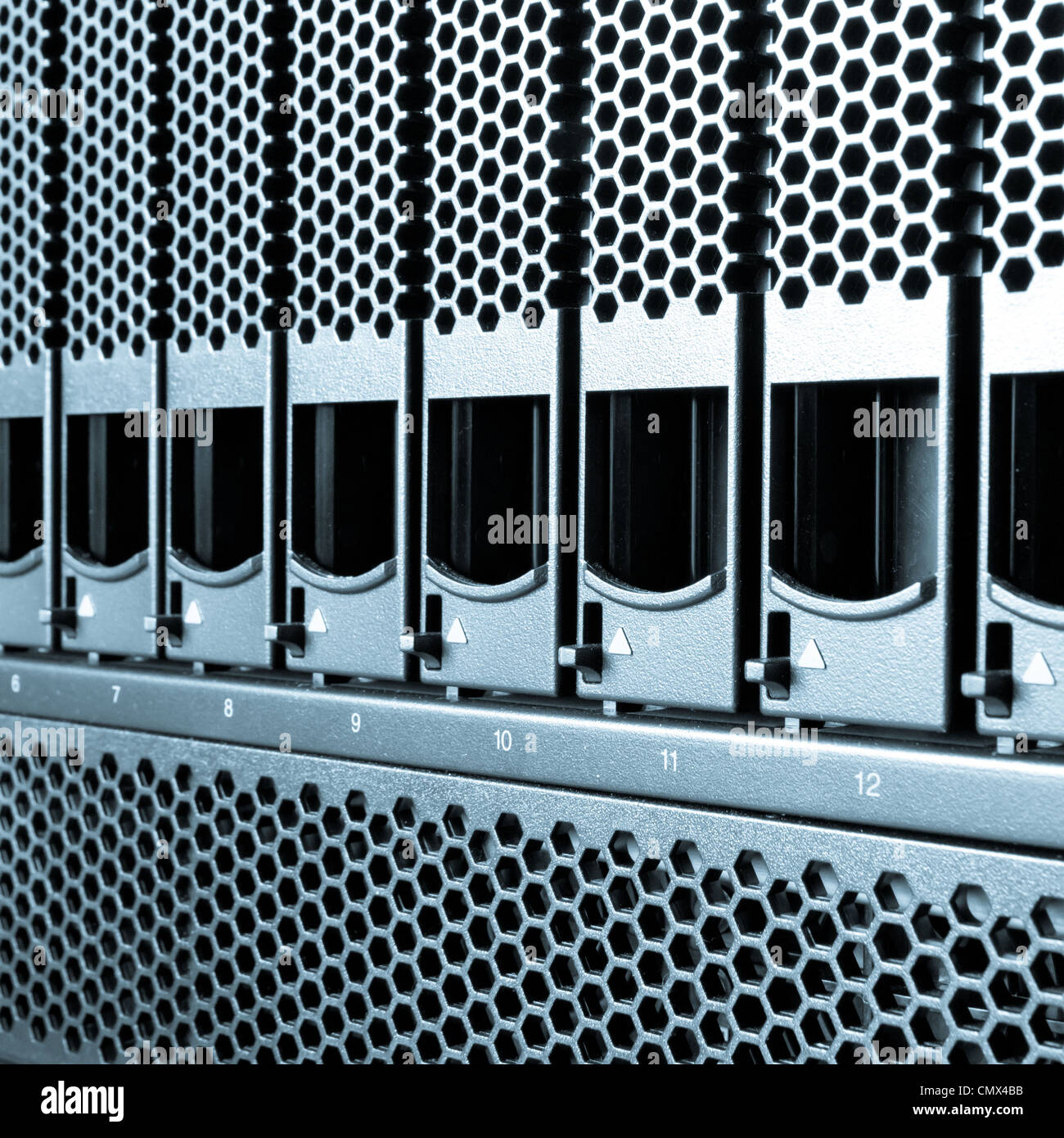 detail of data center with hard drives Stock Photo - Alamy