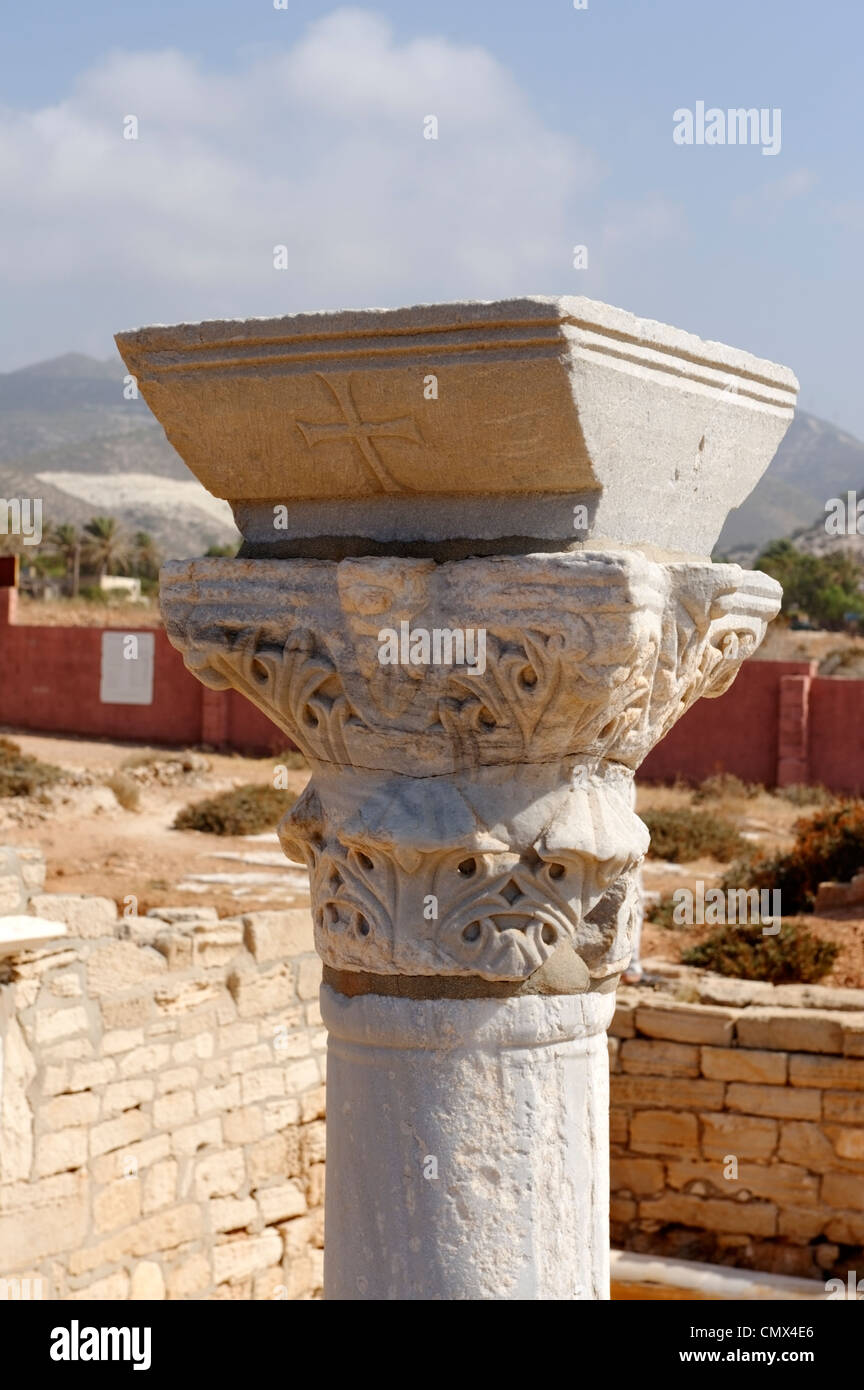 Latrun. Libya. View of the restored Byzantine Western Church / Basilica ...