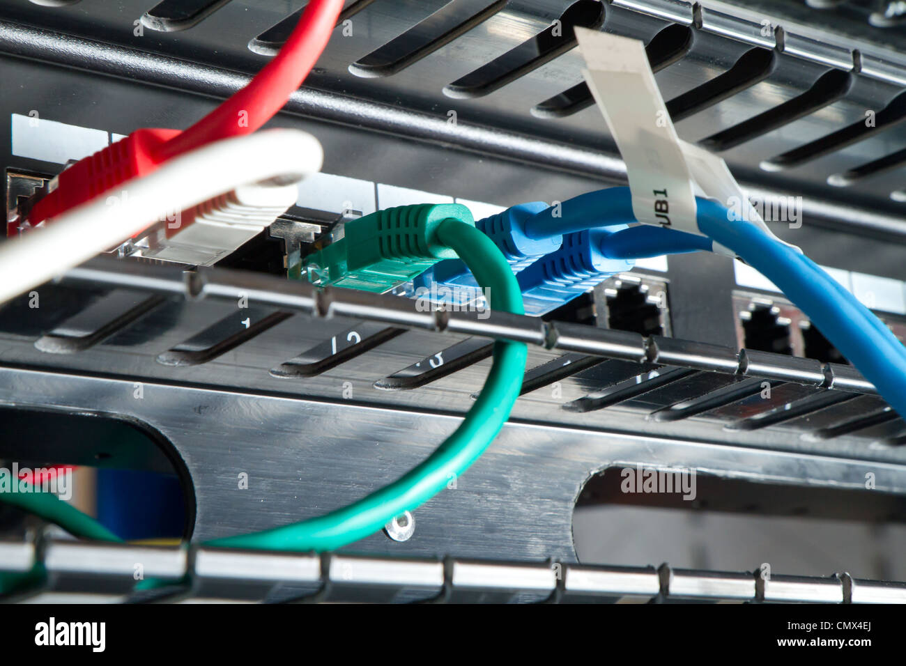 optic fiber cables connected to data center Stock Photo - Alamy