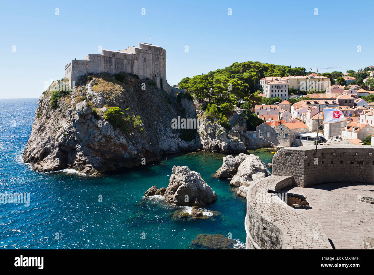 Croatia, Dubrovnik, View of fort Lovrijenac Stock Photo - Alamy