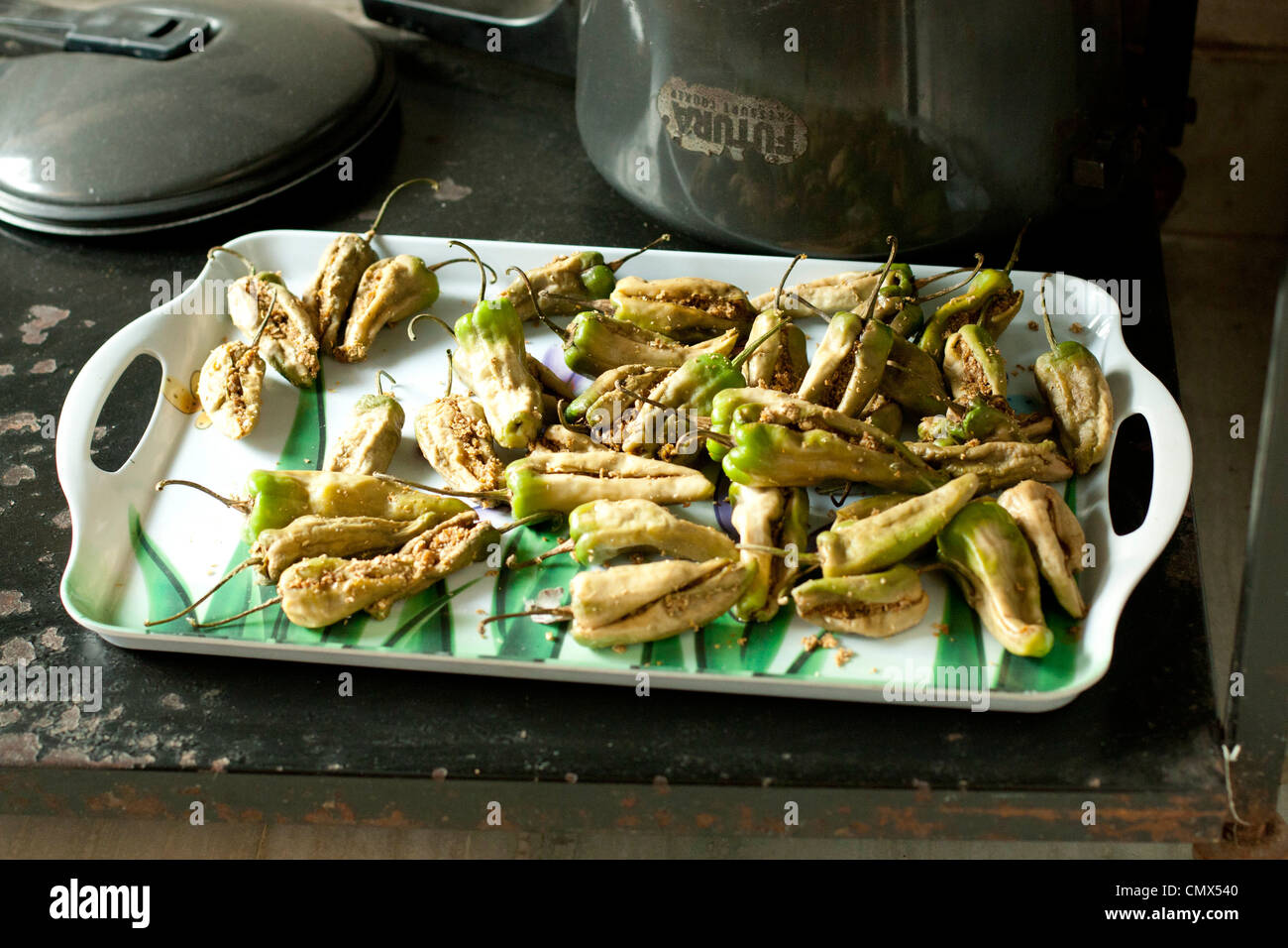 Drying green peppers hi-res stock photography and images - Alamy