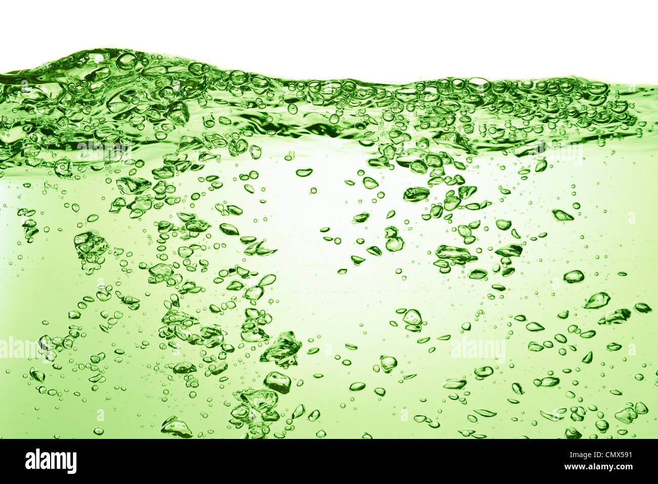 green soda drink with bubbles Stock Photo - Alamy