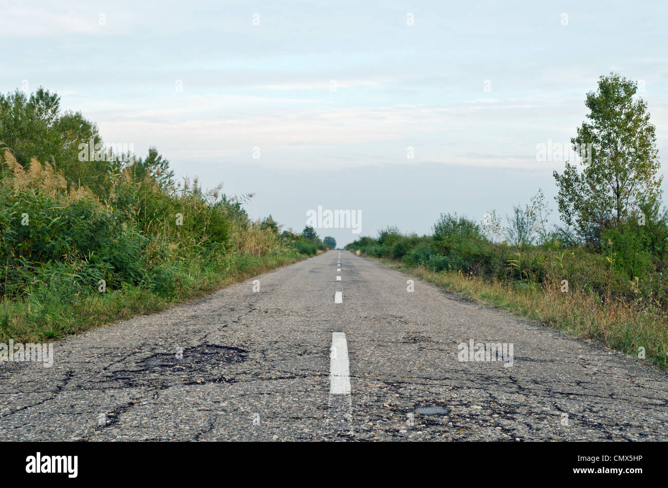Old country asphalt road,horizontal shot Stock Photo - Alamy
