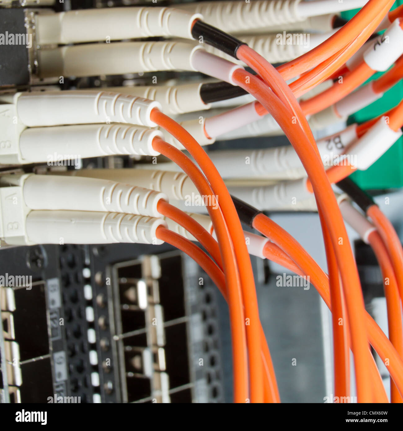 optic fiber cables connected to data center Stock Photo - Alamy