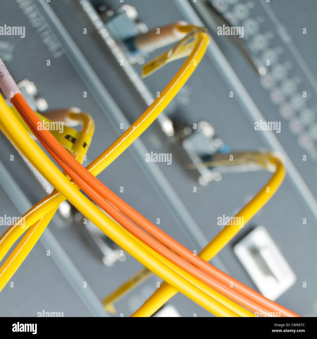 optic fiber cables connected to data center Stock Photo - Alamy
