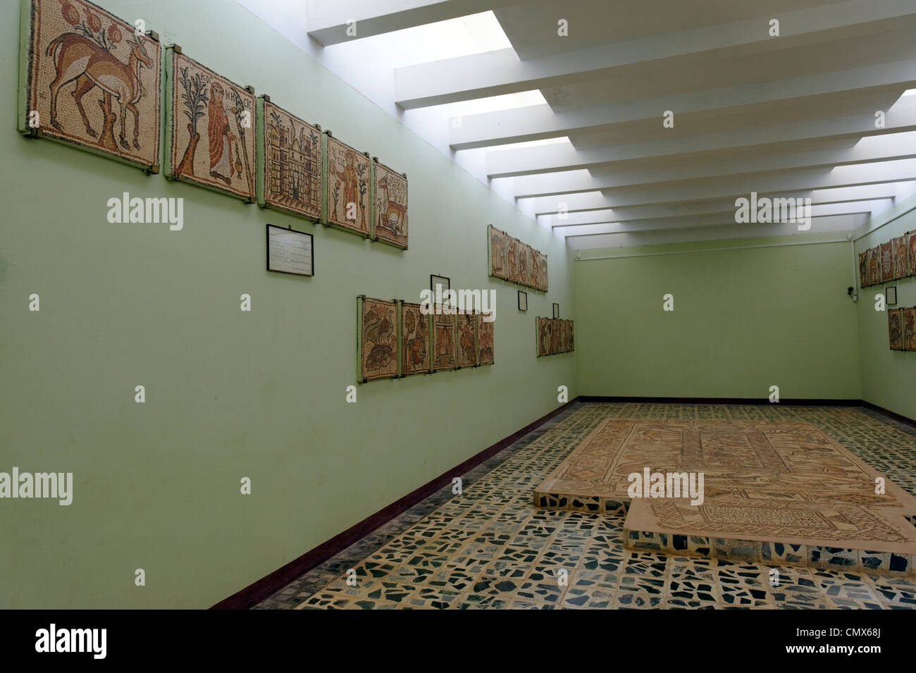 View inside of the museum of the extraordinary collection of mosaics ...