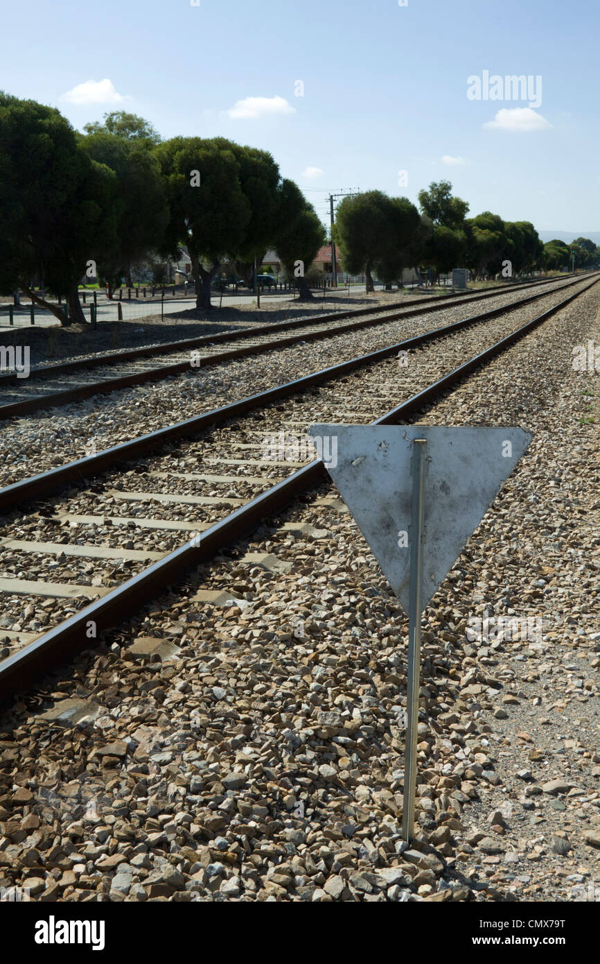 Railway tracks. Adelaide, Australia Stock Photo - Alamy