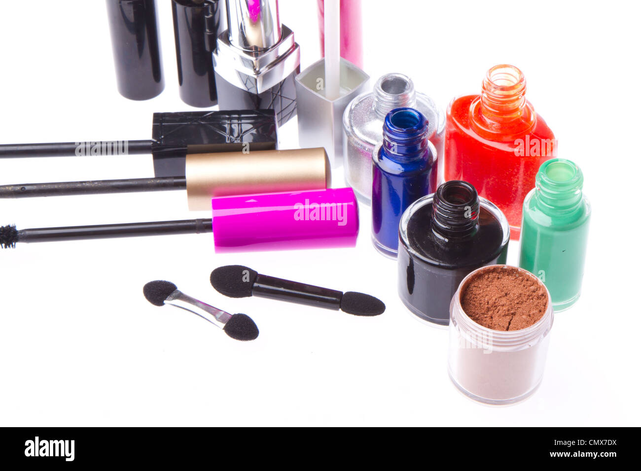 makeup set isolated on white background Stock Photo - Alamy