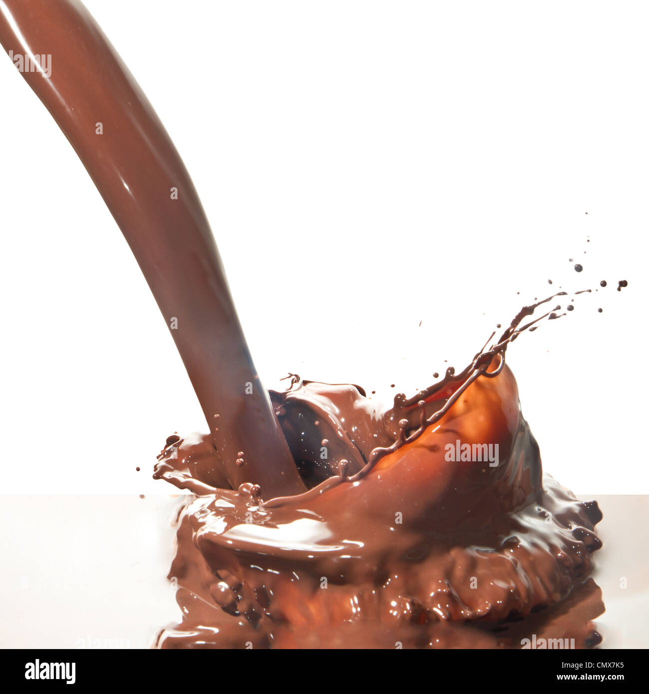 splash of chocolate isolated on white background Stock Photo - Alamy