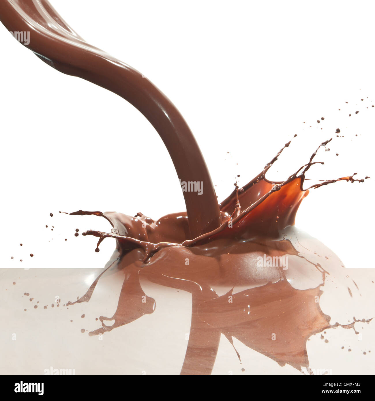splash of chocolate isolated on white background Stock Photo - Alamy