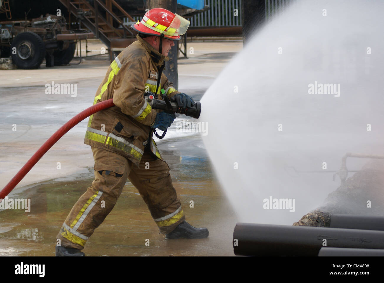 fire fighters at incident Stock Photo - Alamy