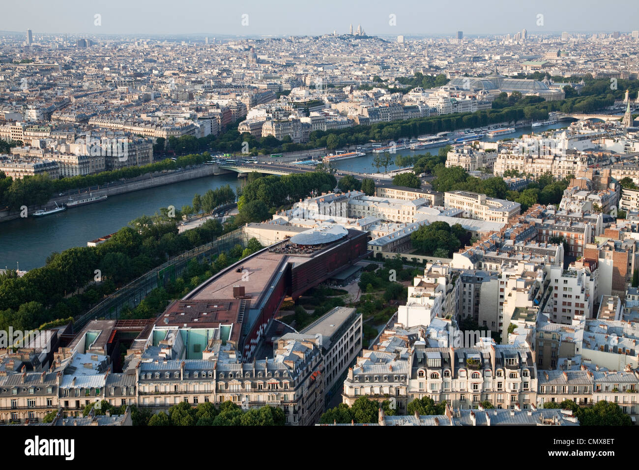 France, Paris, View of cityscape with River Seine Stock Photo - Alamy
