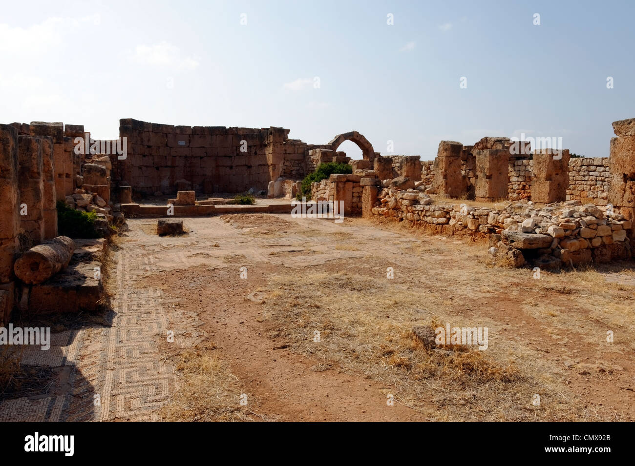 Ras Al-Hillal. Libya. View of the ruins of the Byzantine church which ...