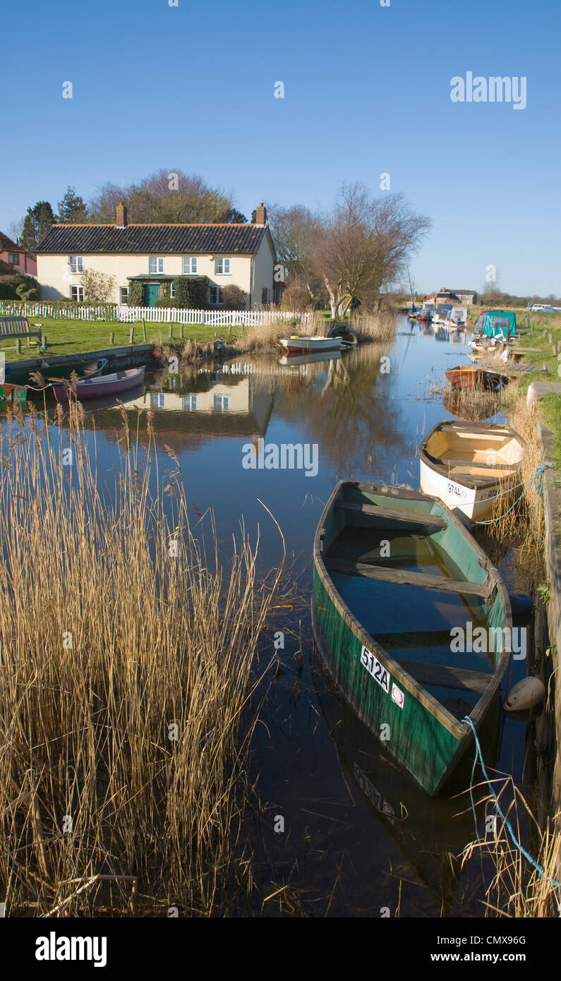 Norfolk Broads landscape at West Somerton, Norfolk, England Stock Photo ...