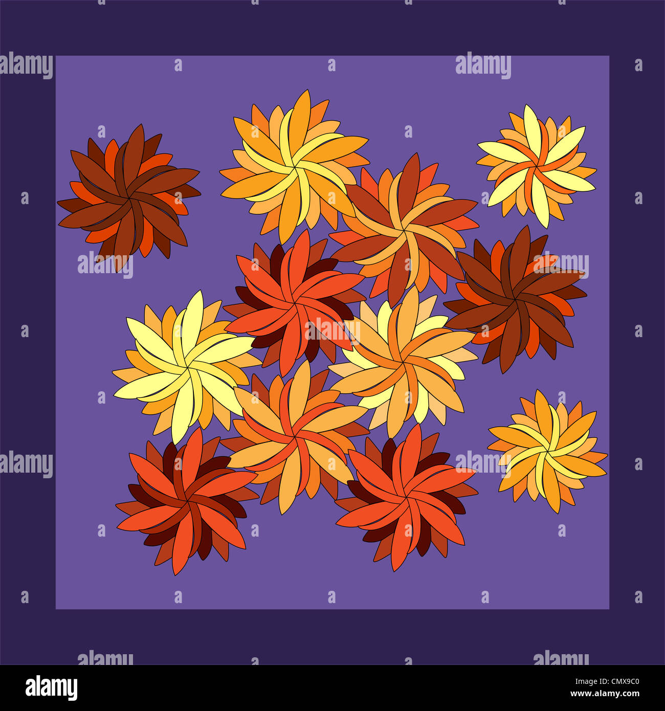 Autumn flowers - a card Stock Photo - Alamy