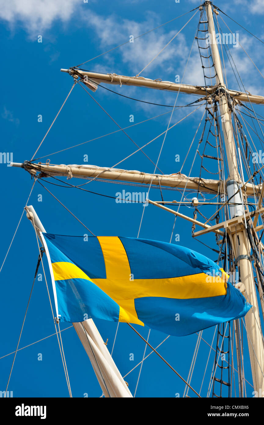 Swedish ship flag hi-res stock photography and images - Alamy