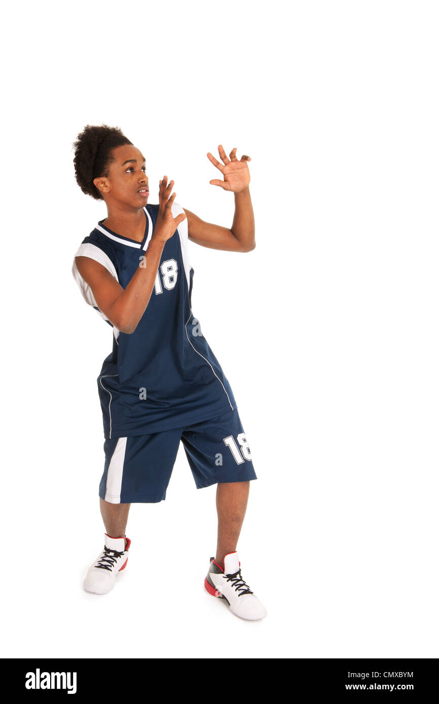 Basketball Player Catching Ball High Resolution Stock Photography and ...