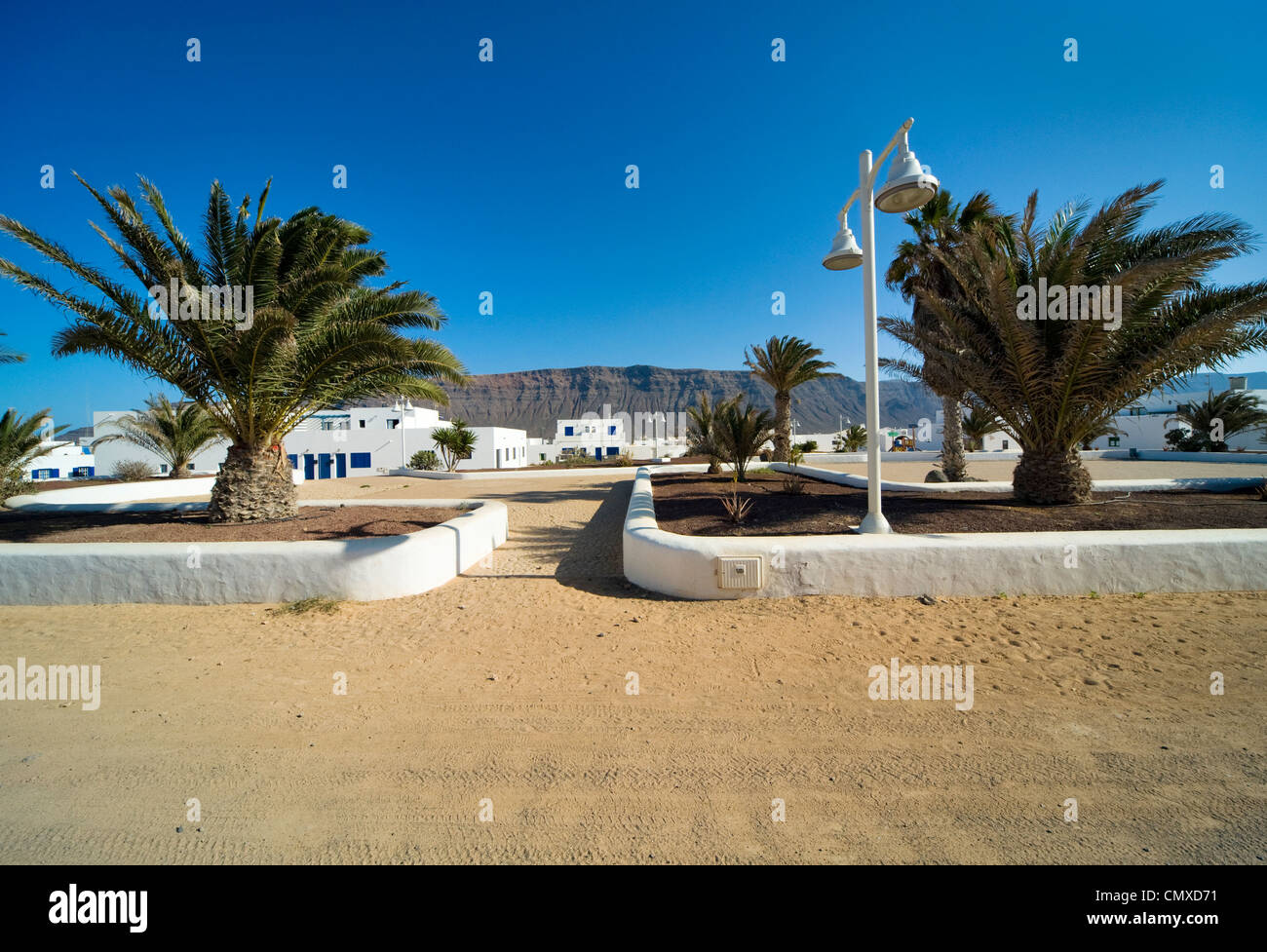 La Graciosa island town of Caleta del Sebo, Canary Islands Spain Stock ...