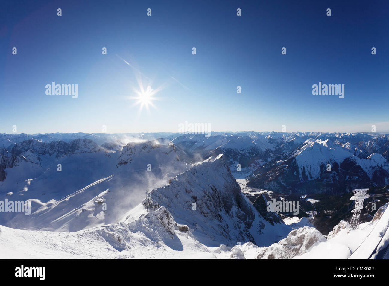 Germany, Bavaria, View of snowy mountains Stock Photo - Alamy