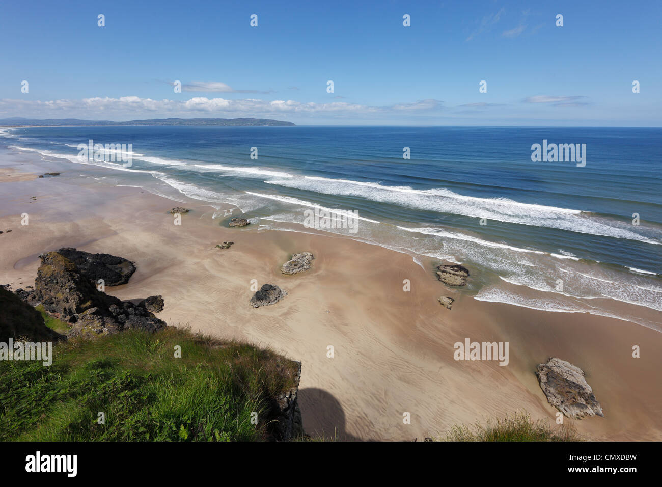 United Kingdom, Northern Ireland, County Derry, View of coast Stock ...
