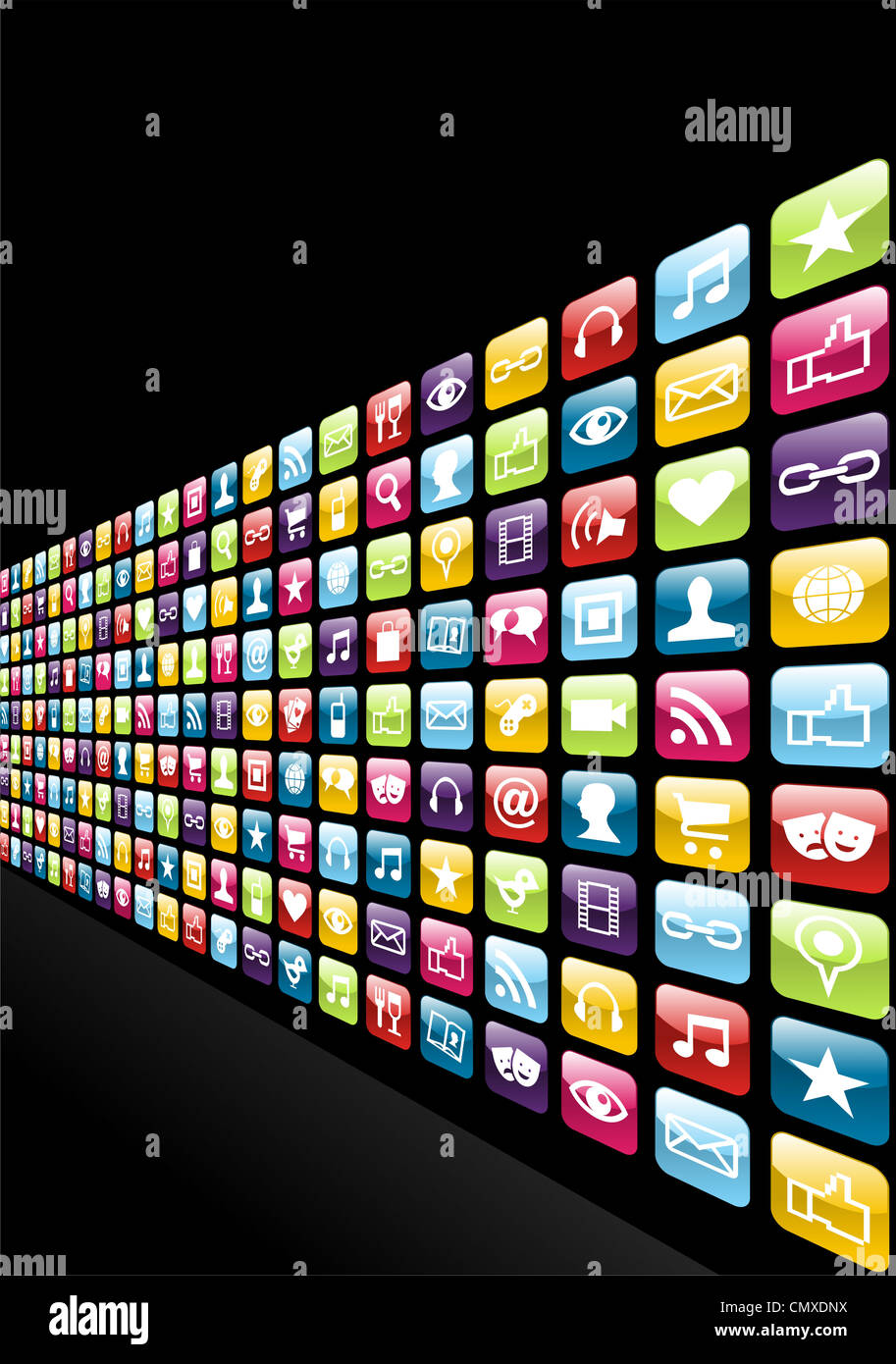 Smartphone app icon set pattern background. Vector file layered for ...