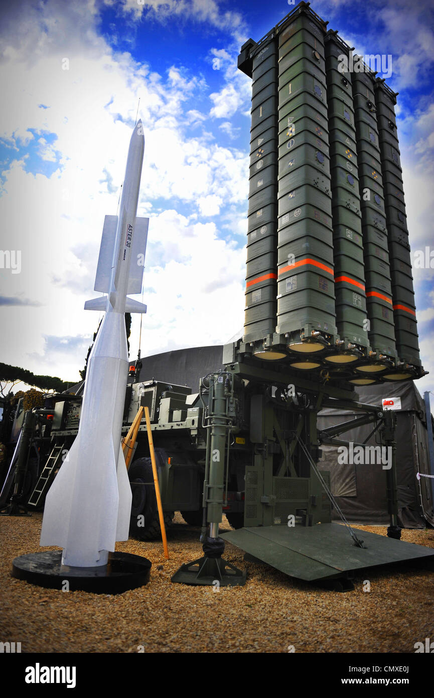 missiles against blue sky Stock Photo - Alamy
