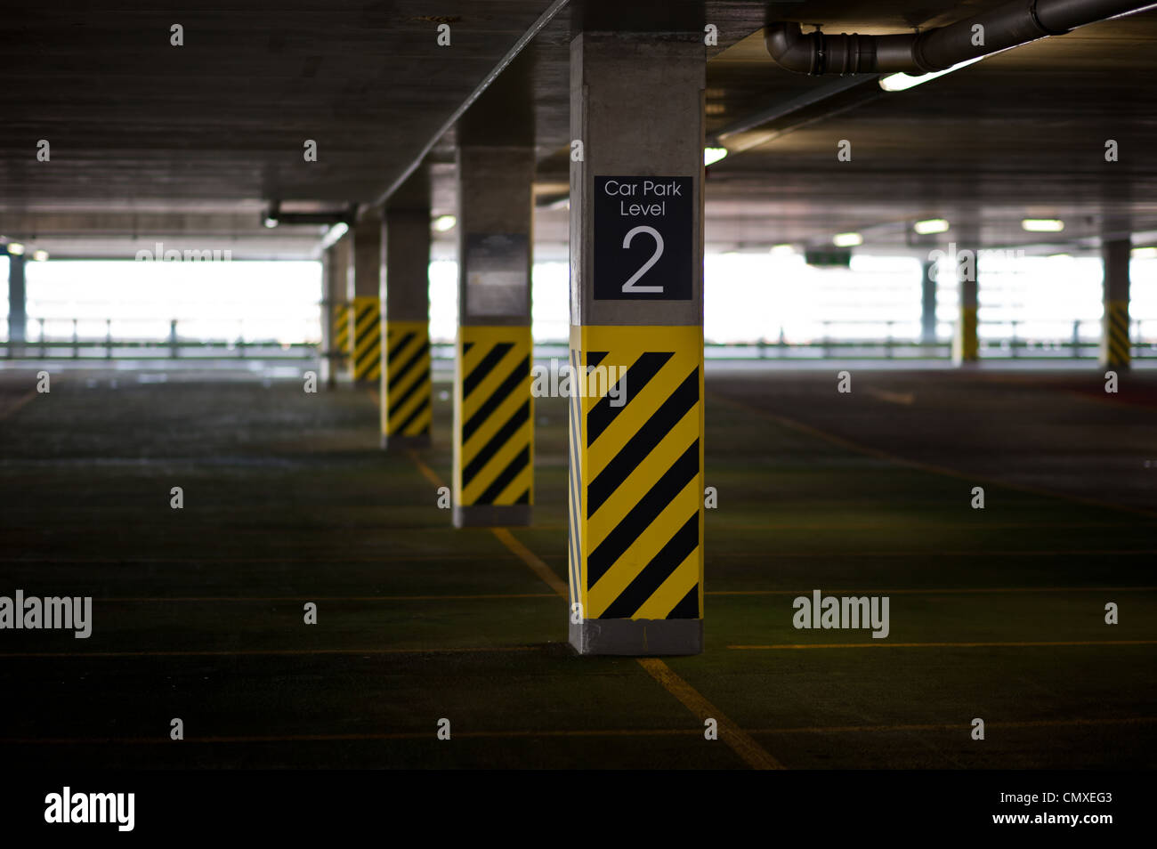 Car park structural columns Stock Photo - Alamy
