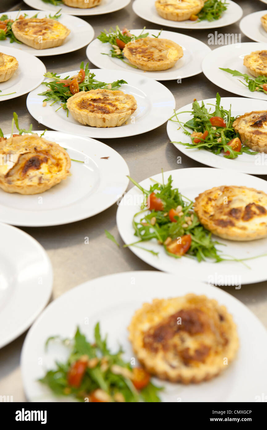 Starter, quiche and salad Stock Photo - Alamy