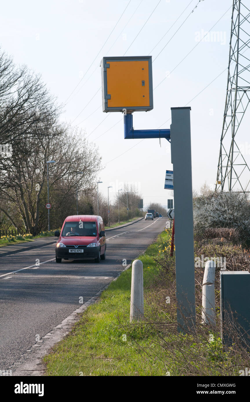 Speed camera at Ledston Luck Stock Photo - Alamy