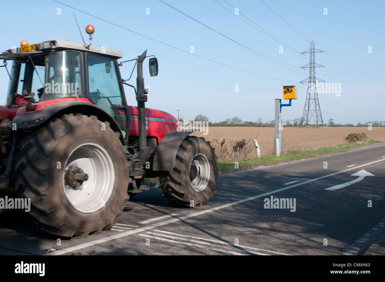 Speeding tractor (1 of sequence of 4 photos Stock Photo - Alamy