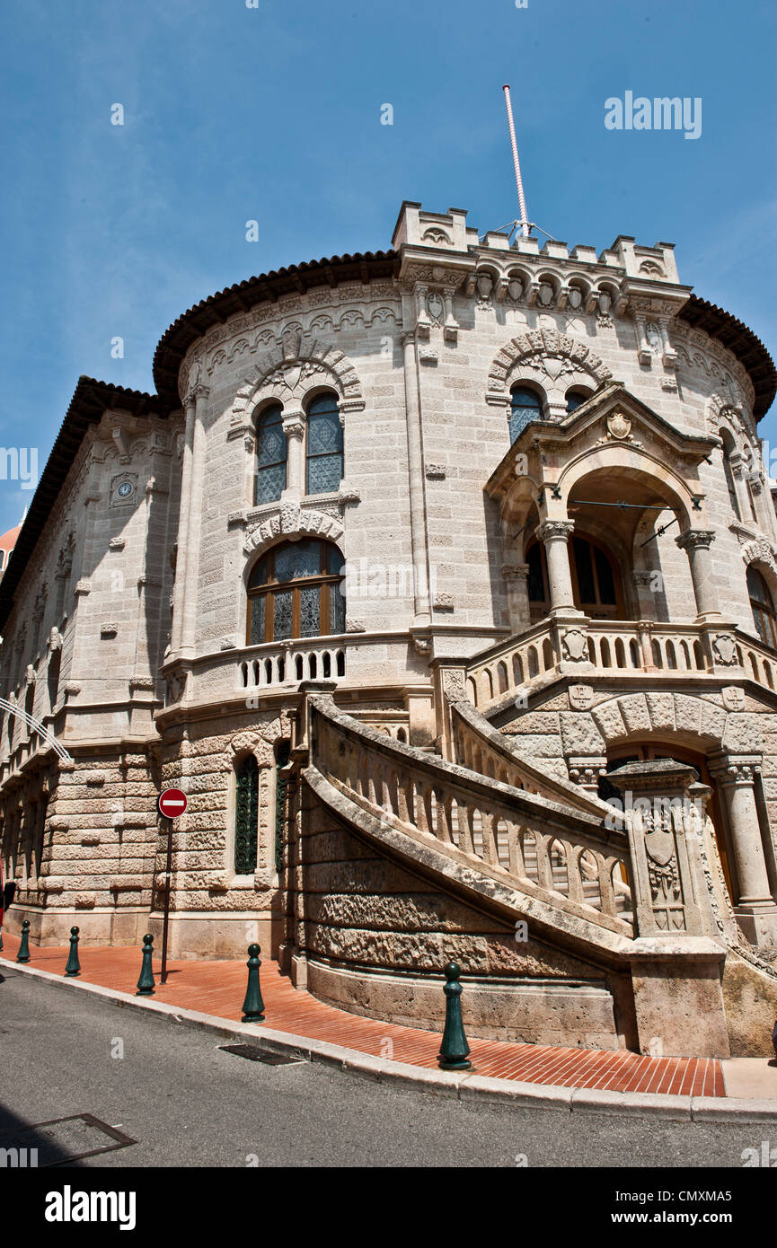 Stairwell along the side of the Palacio de Justicia in Monaco Stock ...