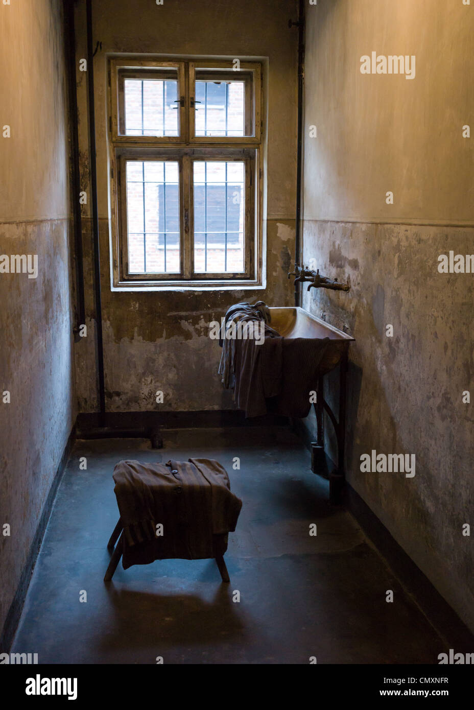 The room where prisoners were force to wash and undress before ...